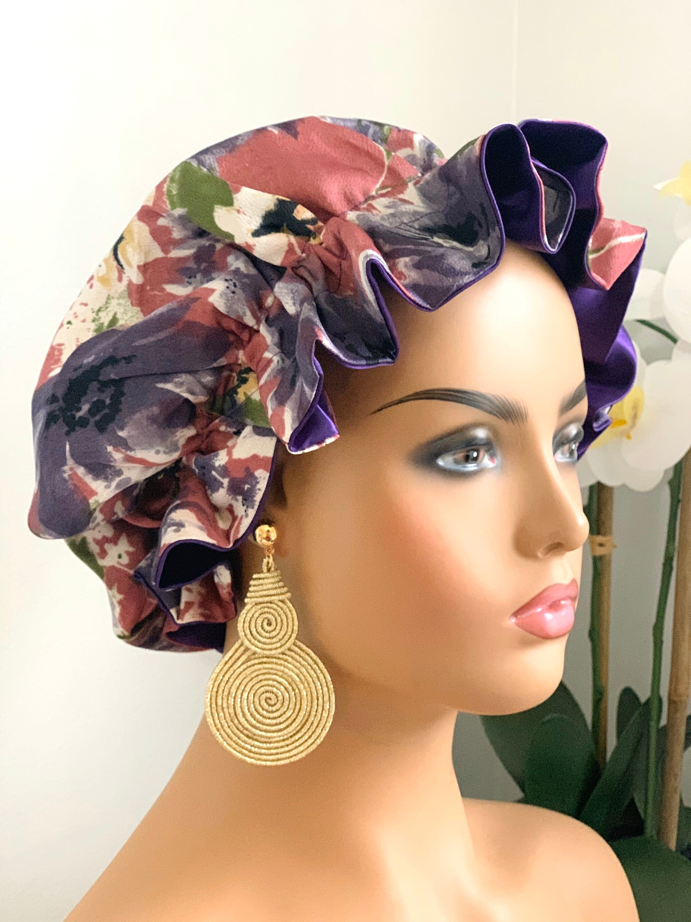 Silk/satin Bonnet Reversible Adjustable With Drawstring - Etsy