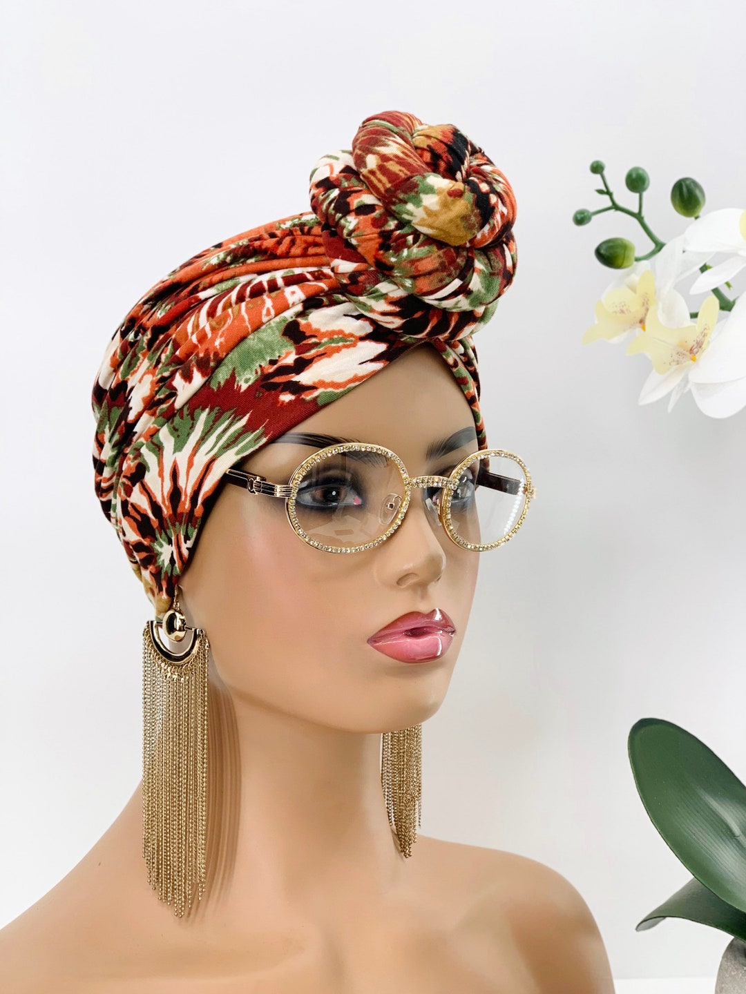 Pre-tied Turban Pattern Placements Varies Beautiful Head Covering ...