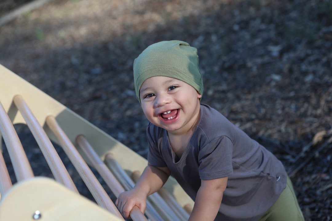 Bamboo Baby Clothes, Charcoal Gray Bamboo Slouchy Kids T-shirt, Boy ...