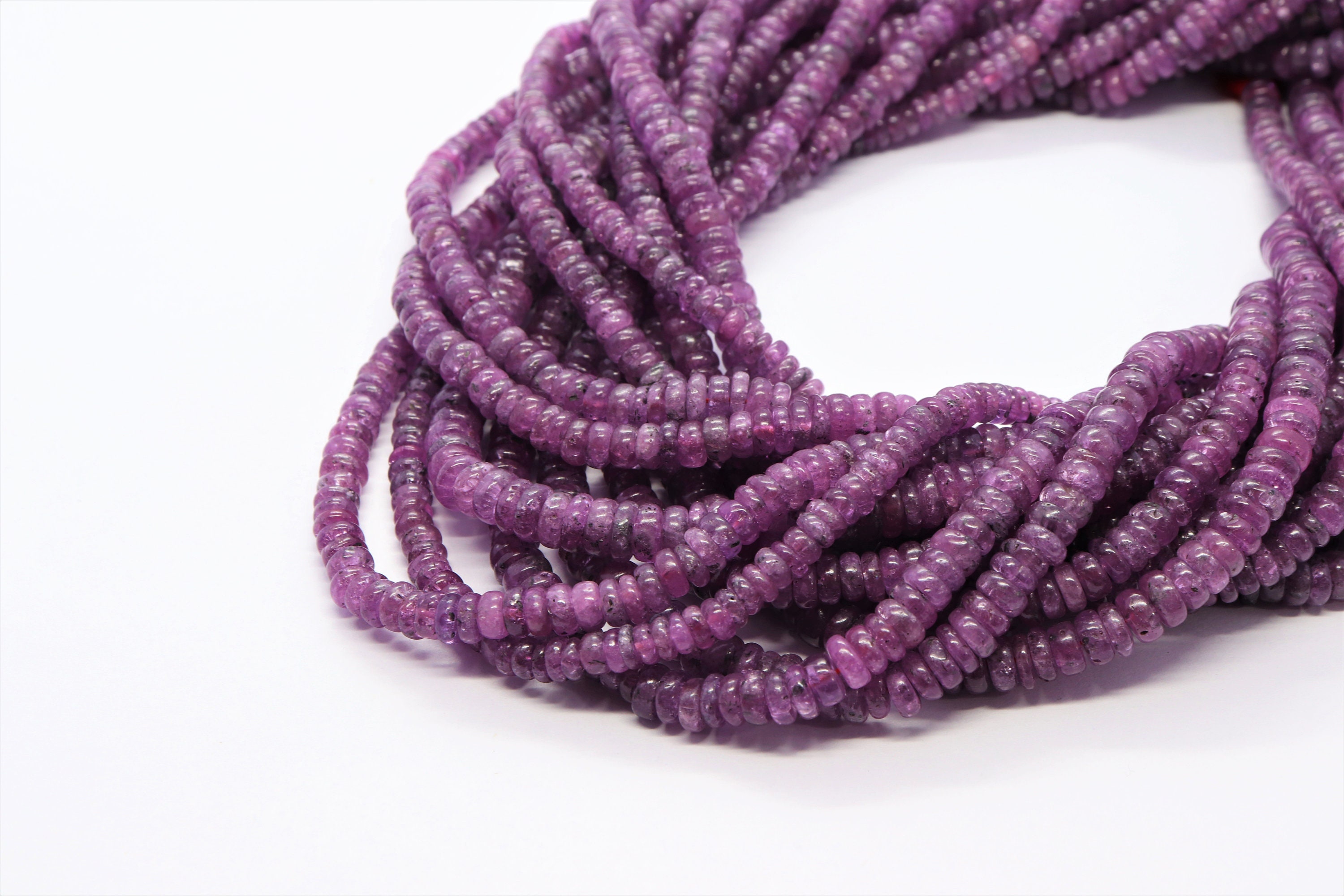 AAA Ruby Heishi Washer Beads 5-6 Mm Ruby Gemstone Beads Ruby - Etsy UK