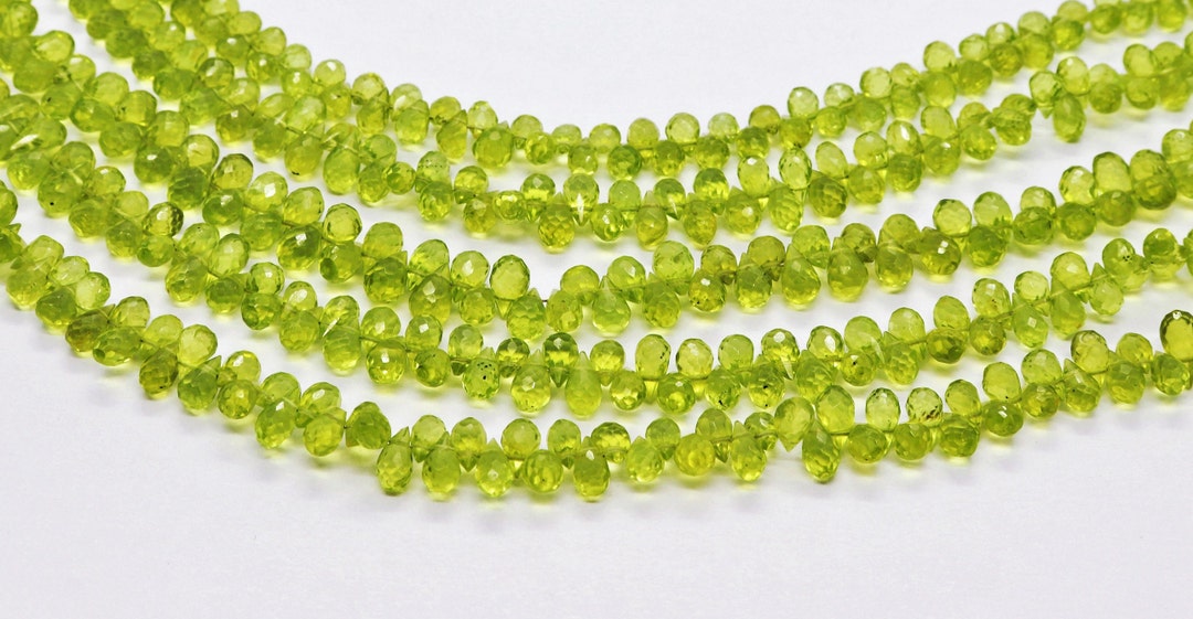 Natural Peridot Faceted Drop Shape Briolettes, Peridot Drops Beads ...