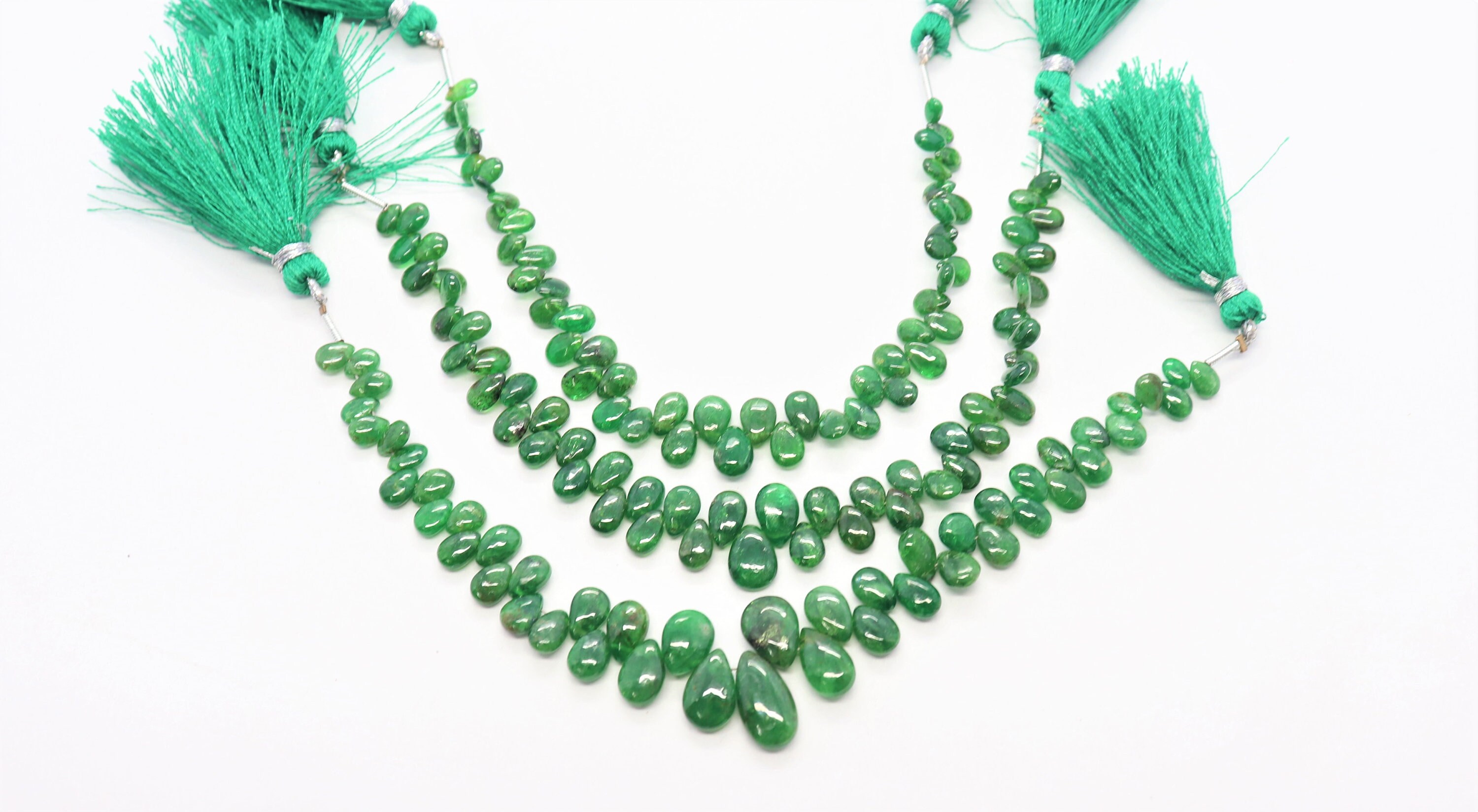 Craft Supplies & Tools Tsavorite Briolette Tsavorite plain beads ...