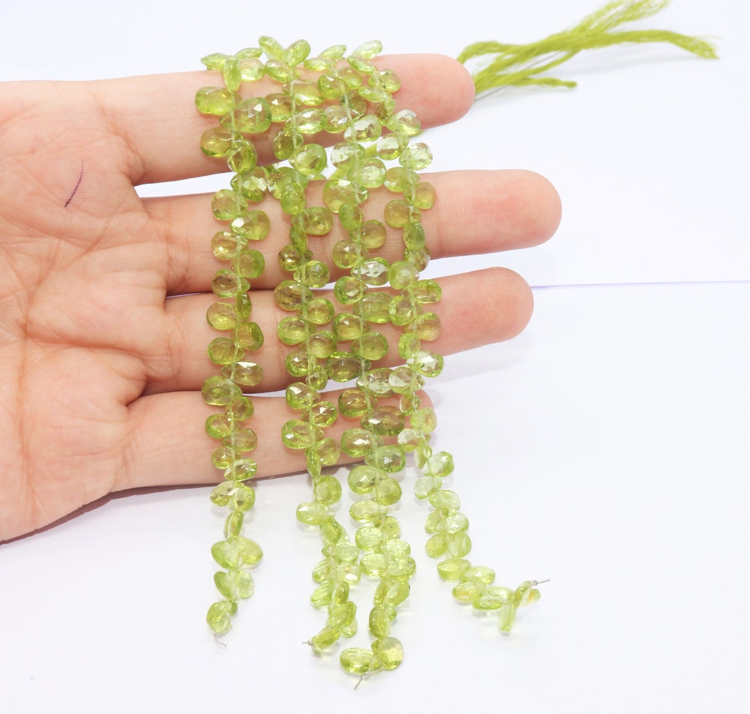 Beautiful Peridot Faceted Pear Shape Beads, Peridot Gemstone Pear ...