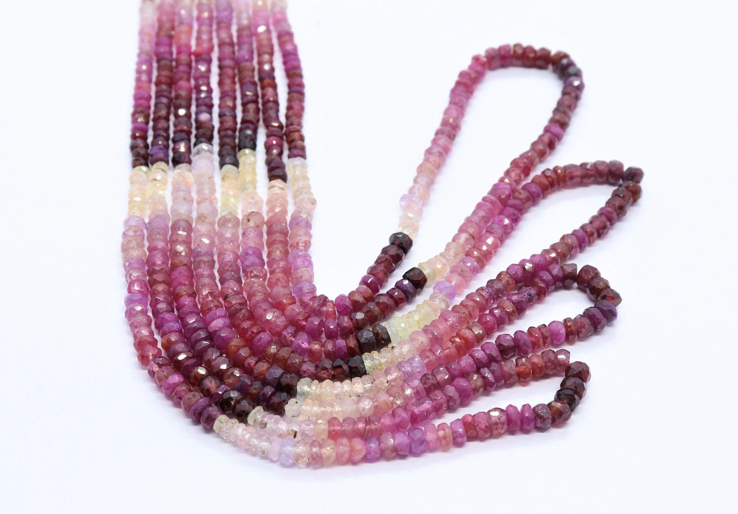 Ruby Shaded Faceted Rondelle Beads Ruby Beads Strand Ruby - Etsy