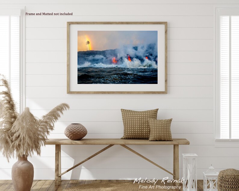 Lava Ocean Print, Big Island Wall Art, Kilauea Volcano Hawaii ...