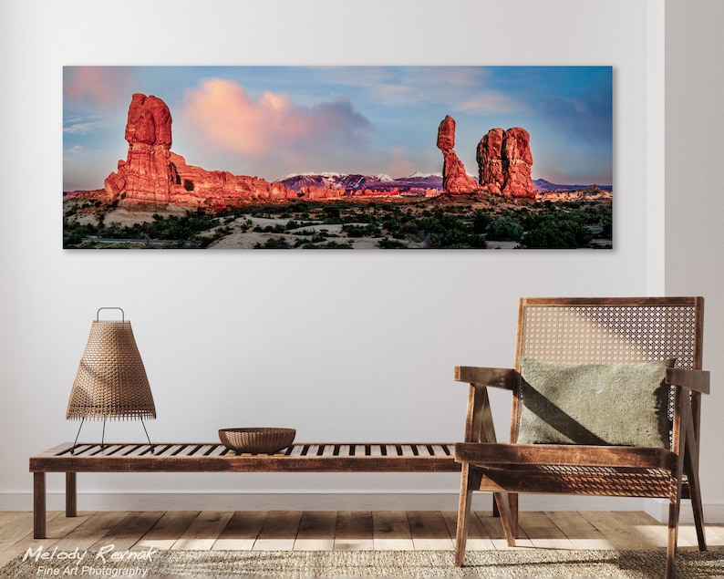 Southwest Desert Panorama Triptych, Red Rock Canyon Landscape ...