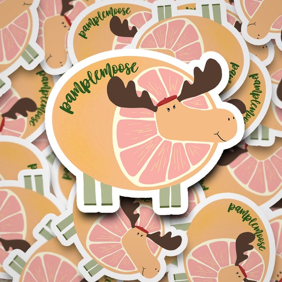 PAMPLEMOOSE Cute Vinyl Fruit Sticker - Etsy