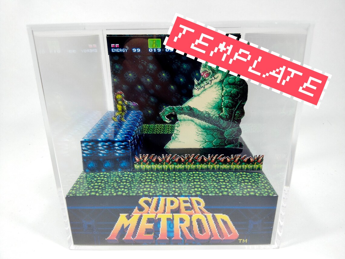 Super Metroid Kraid Boss Fight PDF Papercraft Diorama - Etsy