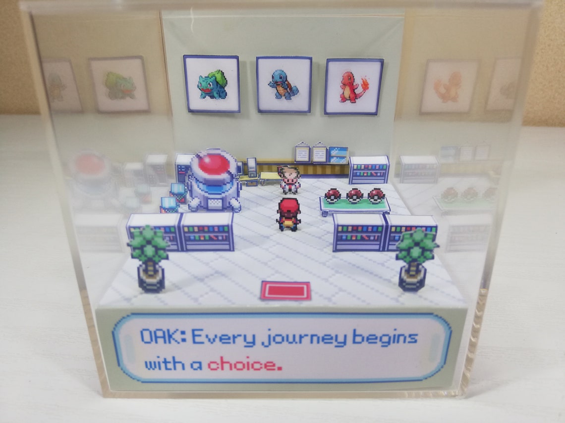 Pokemon Professor Oak Lab - DIY Cube Diorama Template - Etsy
