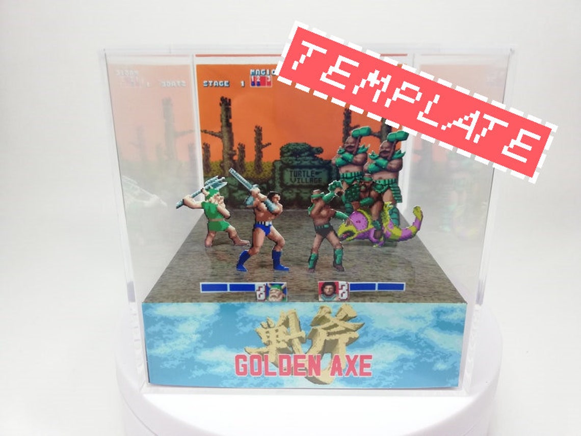 Golden Axe DIY Papercraft Cube Diorama Template Genesis / - Etsy