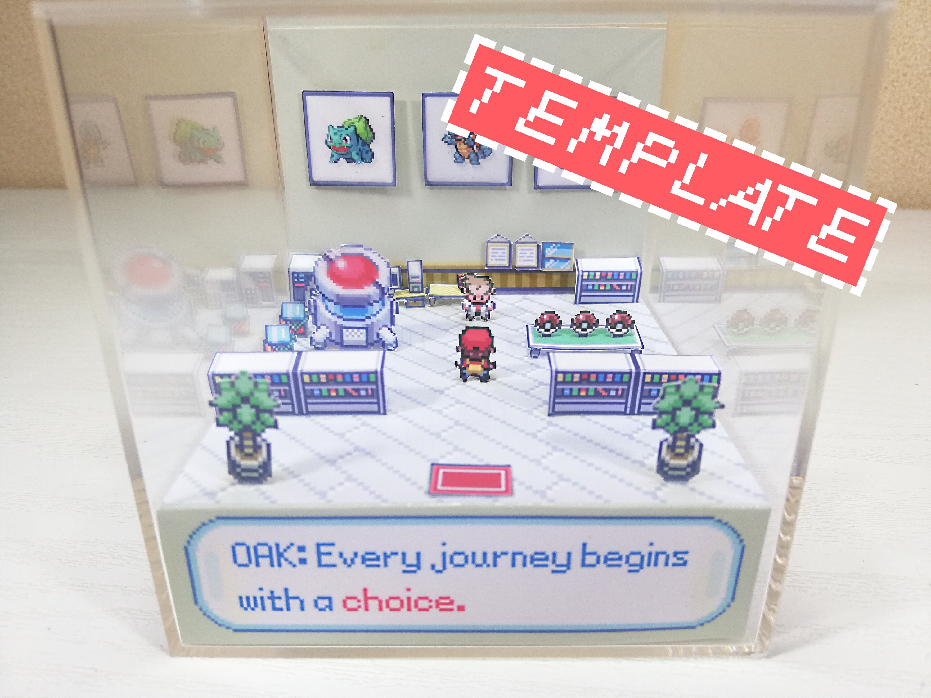 Pokemon Professor Oak Lab DIY Cube Diorama Template - Etsy Australia