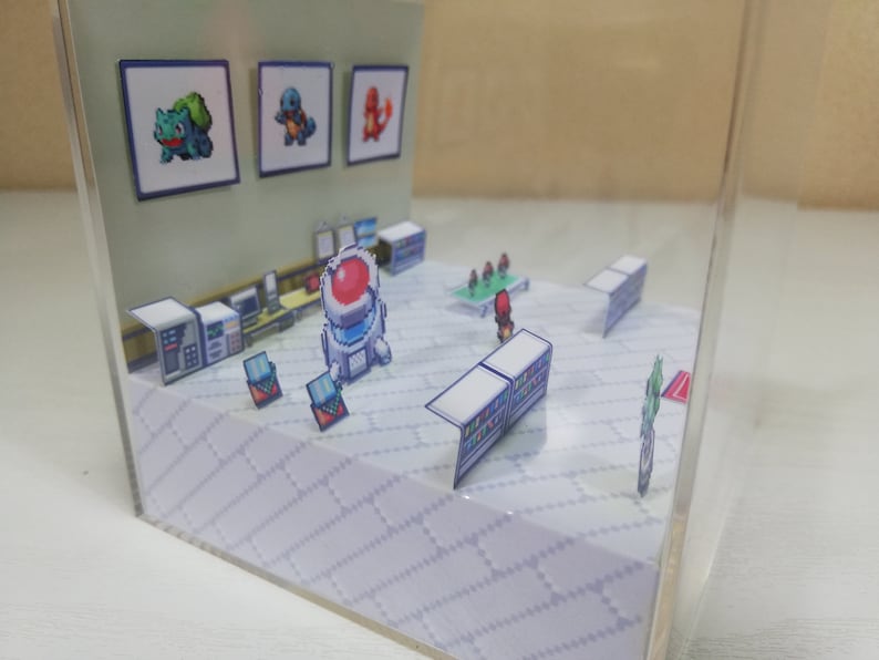 Pokemon Professor Oak Lab - DIY Cube Diorama Template - Etsy