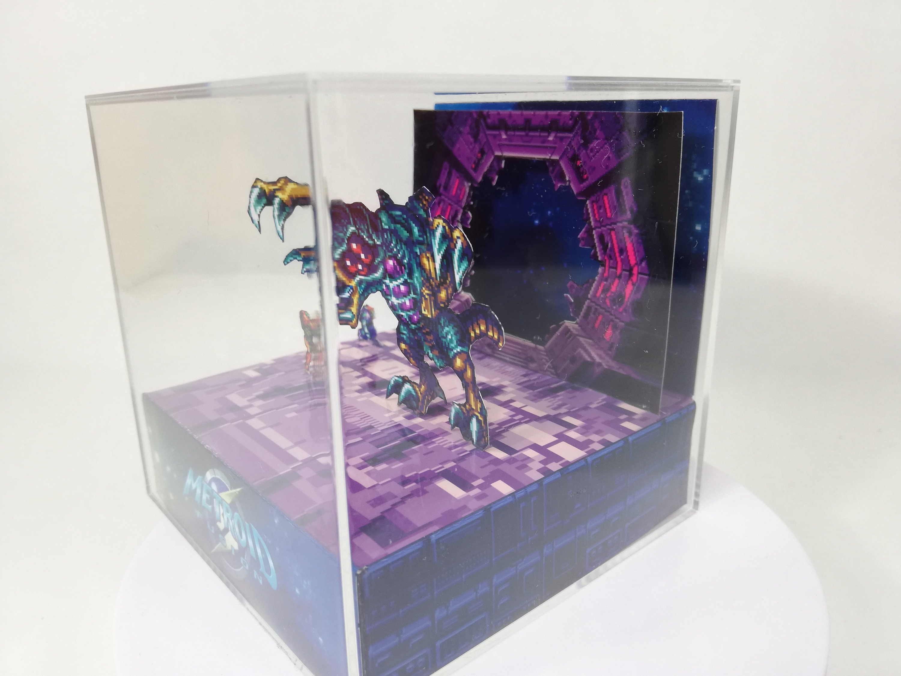 Metroid Fusion Omega Metroid - DIY Papercraft Cube Diorama Template ...