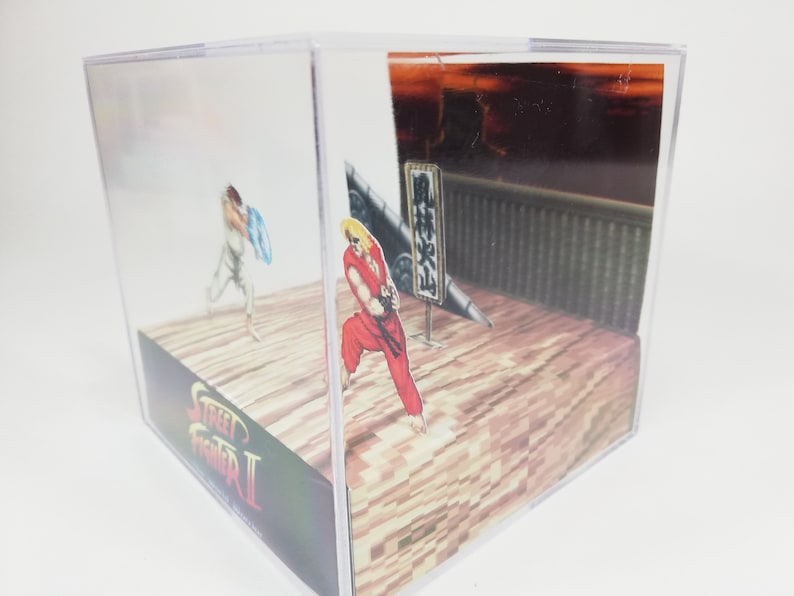SF2 Ryu Vs Ken DIY Cube Diorama Template Street Fighter 2 - Etsy