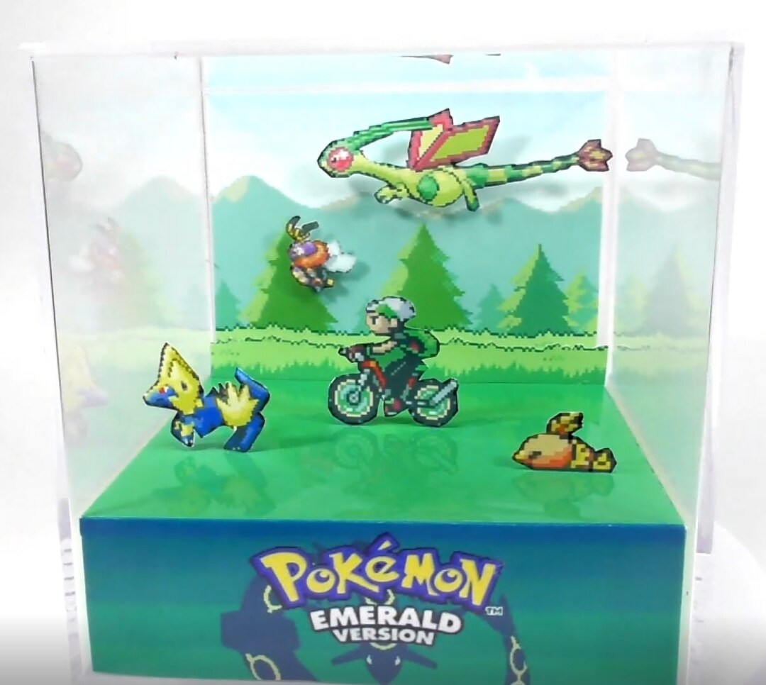 Pokemon Emerald - DIY Cube Diorama Template GBA - Etsy