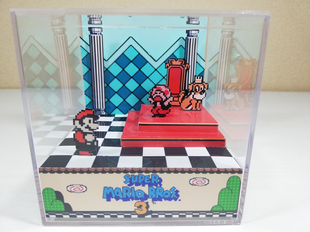 Super Mario Bros 3 King's Room DIY Cube Diorama Template SMB3 SNES - Etsy