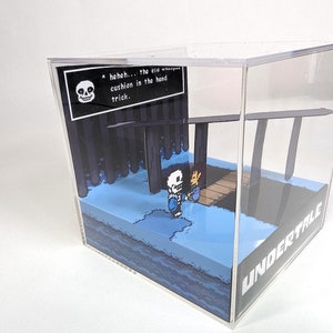 Undertale - Meeting Sans - DIY PDF Cube Diorama Template - Etsy