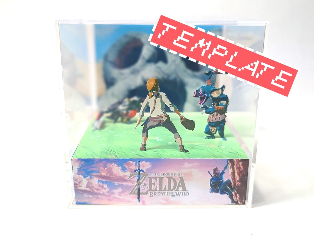 Zelda Breath of the Wild Botw DIY Cube Diorama Template - Etsy