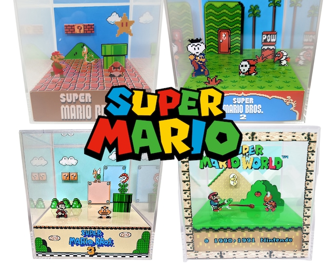 Super Mario Bros 1 Alternative 3D Shadow Box - Etsy