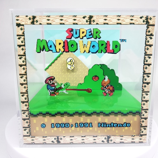 Super Mario World 3d Diorama Template - Etsy