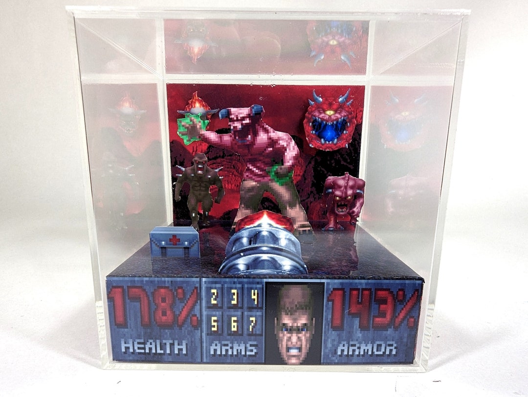 Doom - DIY Cube Diorama Template (PDF) - Arcade / SNES - Etsy