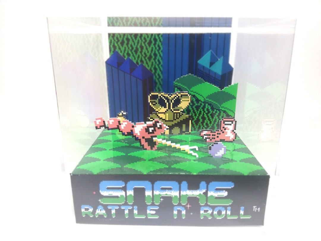 Snake Rattle N Roll 3D Cube Diorama PDF TEMPLATE - Etsy