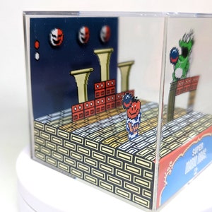 Super Mario Bros 2 - Wart Boss Battle - DIY Cube Diorama Template SMB2 ...