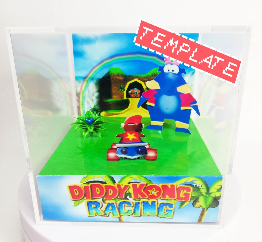 Diddy Kong Racing DIY Papercraft Cube Diorama Template N64 - Etsy