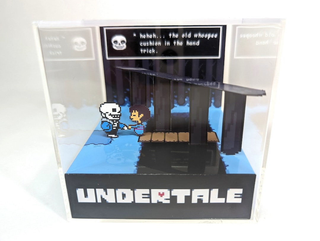 Undertale - Meeting Sans - DIY PDF Cube Diorama Template - Etsy