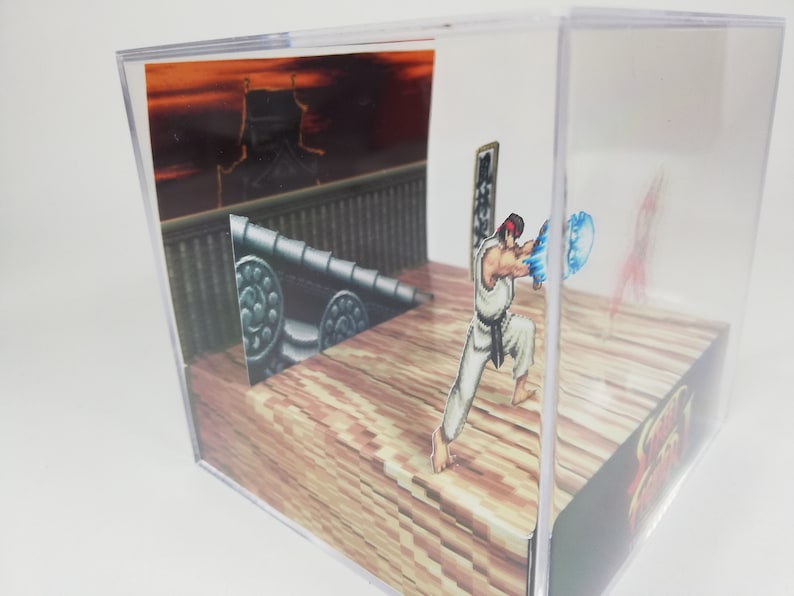 SF2 Ryu Vs Ken DIY Cube Diorama Template Street Fighter 2 - Etsy