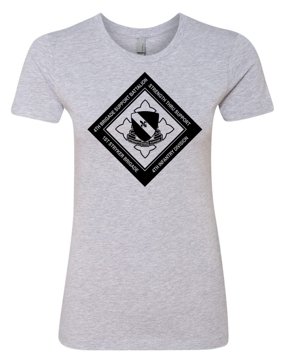 Ladies Cut 4th BSB Crest Shirts in Black & White Design and Multiple ...