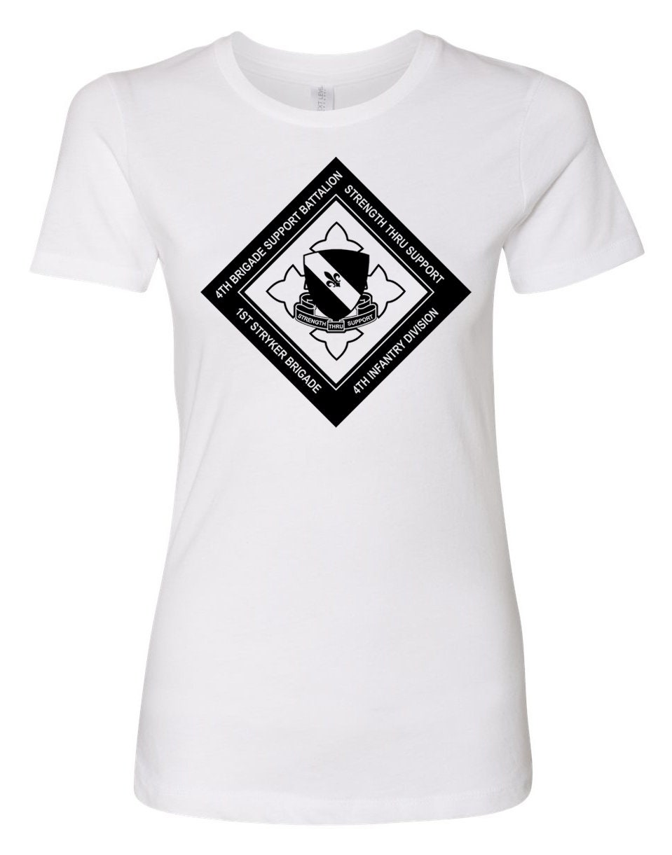 Ladies Cut 4th BSB Crest Shirts in Black & White Design and Multiple ...