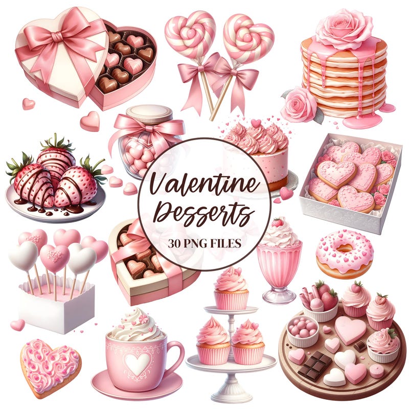 Chocolate Valentine Clipart - Etsy