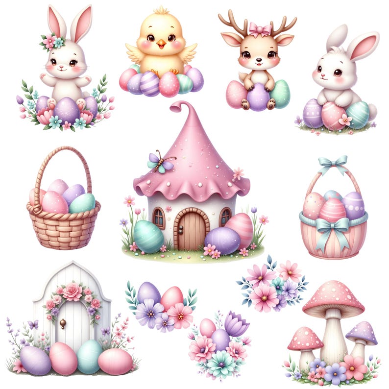 Easter Fairy Clipart - Watercolor - Cute Easter Png - Fairy Girls ...
