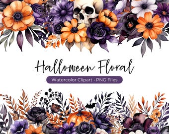 Watercolor Boho Floral Clipart - Autumn Flowers - Floral Arrangement ...