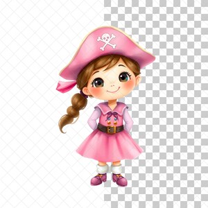 Cute Pirate Clipart - Watercolor - Cute Pirates - Little Pirates ...
