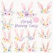 Floral Rabbit Ear Clipart - Watercolor - Easter Png - Bunny Ears ...