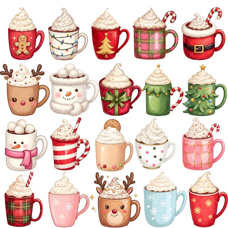 Christmas Cocoa Clipart - Coffee Png - Happy Holidays - Mug ...