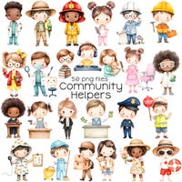 Community Helpers Clipart Bundle, Job Clip Art, Profession Clipart ...