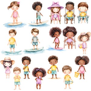 Beach Clipart - Watercolor - Kid's Summer Clipart - Sandcastle Png ...