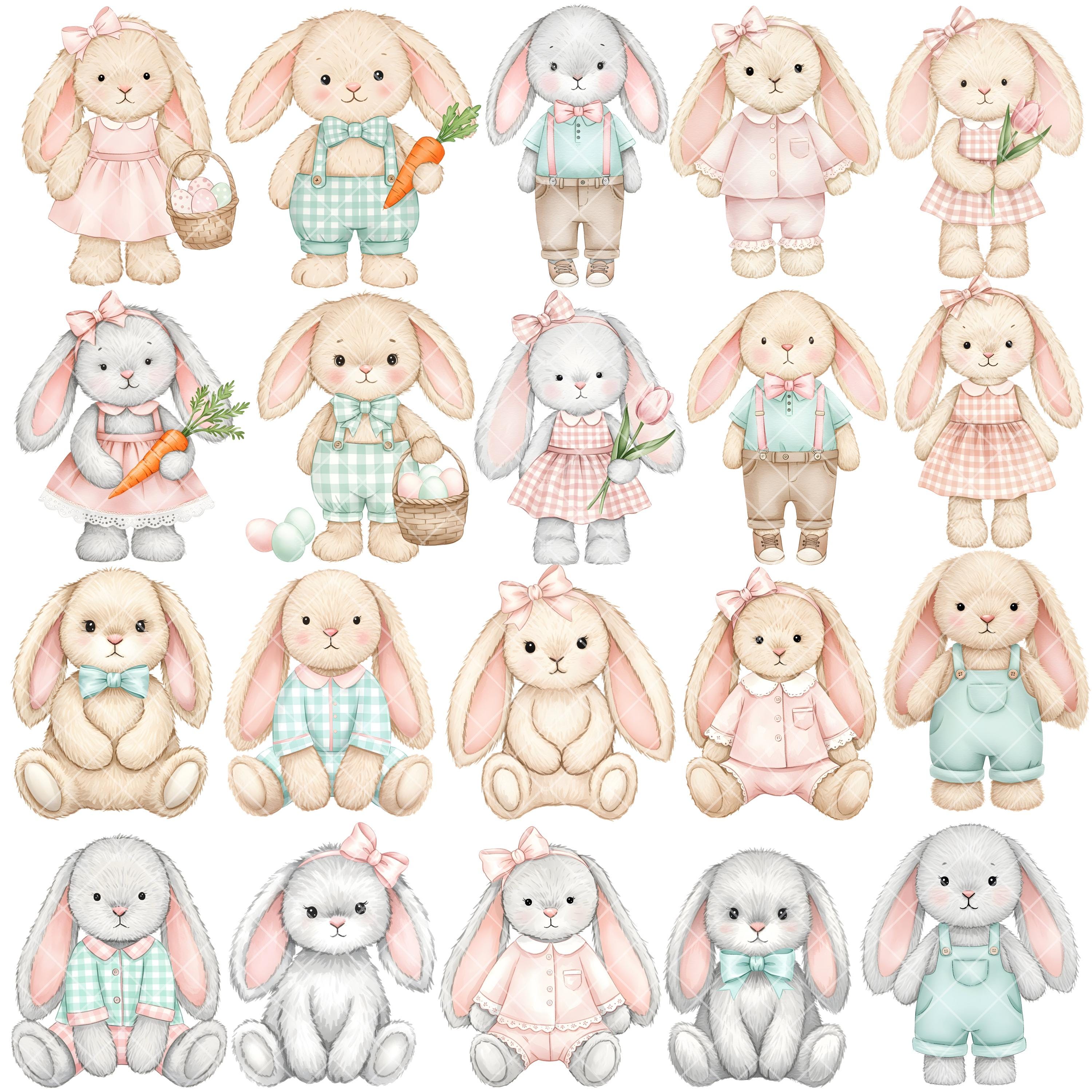 Watercolor Easter Clipart - Pastel Easter Png - Cute Bunny - Spring ...