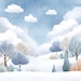 Winter Wonderland Clipart - Watercolor - Cute Animals - Png - Winter ...