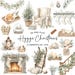 Hygge Christmas Clipart - Watercolor - Neutral Christmas Png - Cozy ...