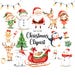 Christmas Clipart - Watercolor - Cute - Christmas Png - Santa ...