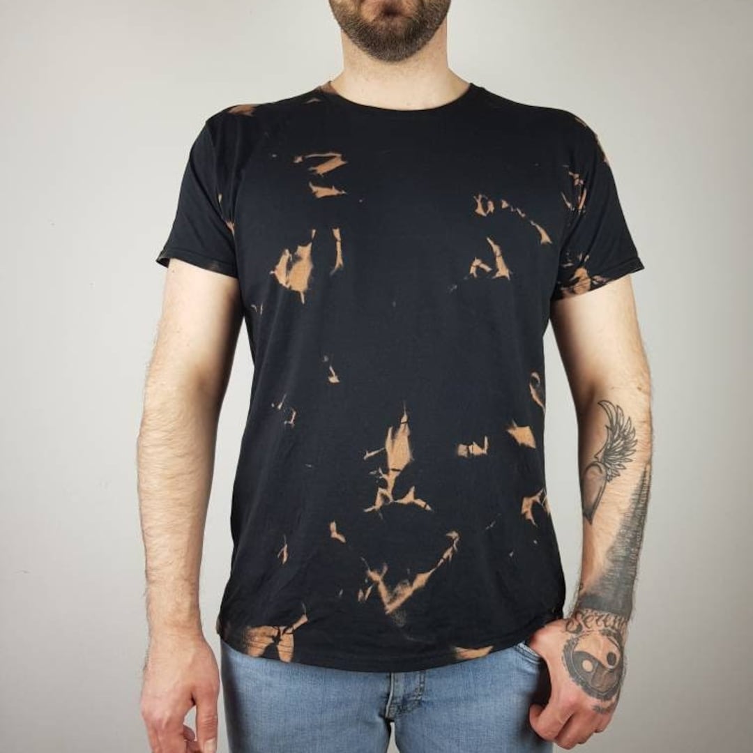 Batik Bleached Men's T-shirts, Gothic Punk Clothing, Steampunk ...