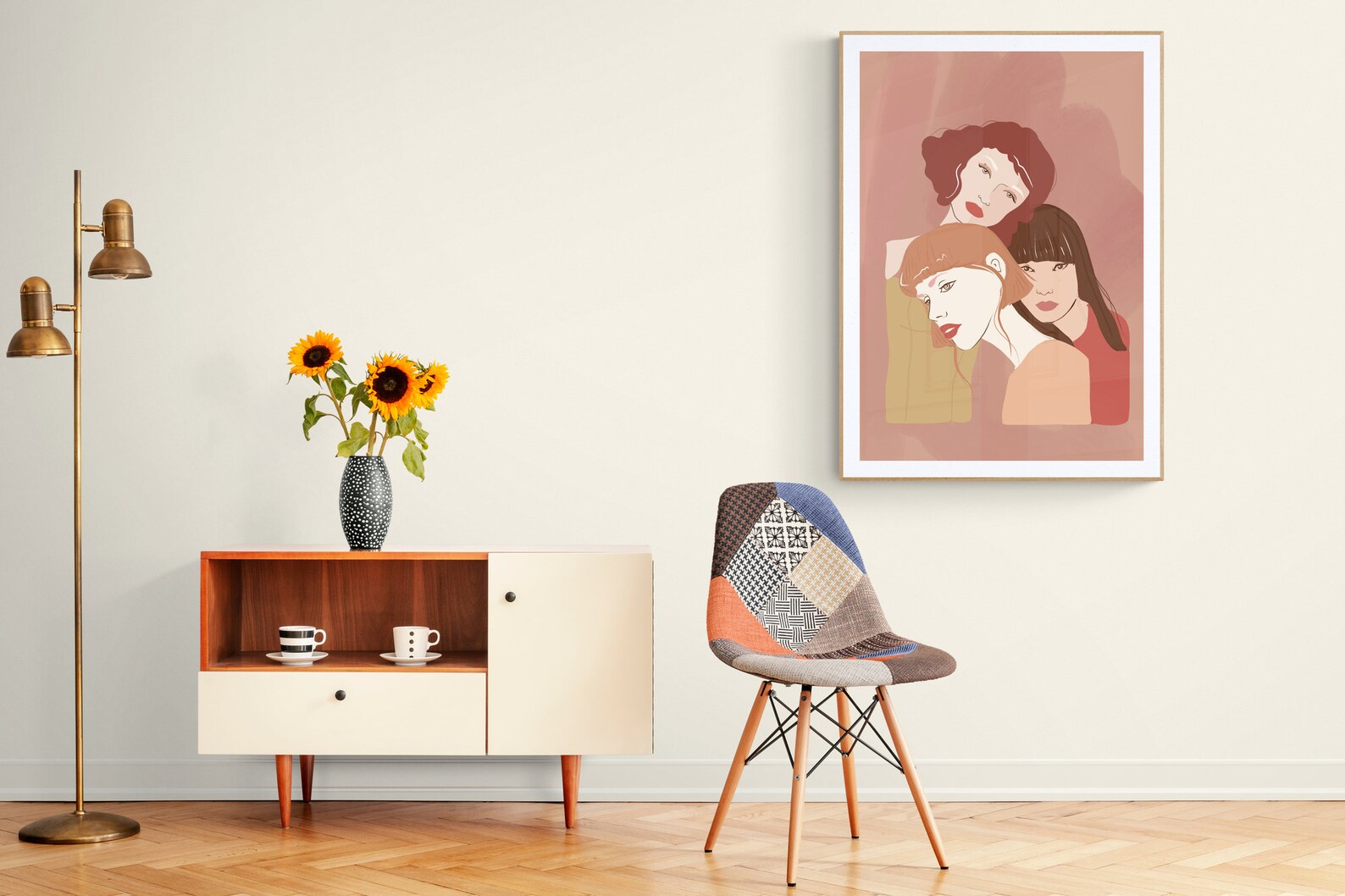 Drawing, Wall Decoration, Woman Illustration, Female Illustration - Etsy