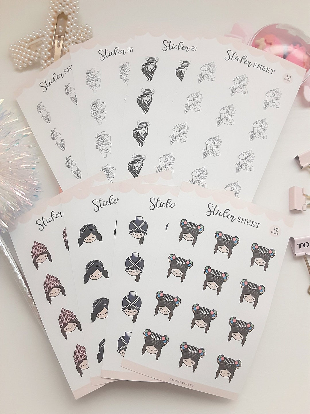 Hmong Sticker Sheets (options) - Etsy