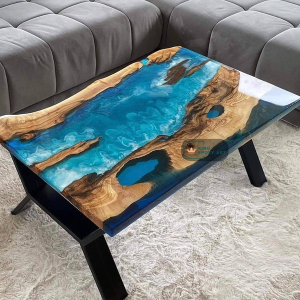 Blue Coffee Table - Etsy