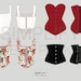 Corsets Flat Sketches Bundle - Fashion Flats, Fashion Design, Technical ...