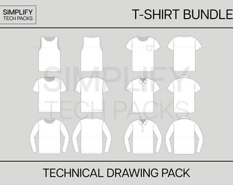 Corsets Flat Sketches Bundle - Fashion Flats, Fashion Design, Technical ...